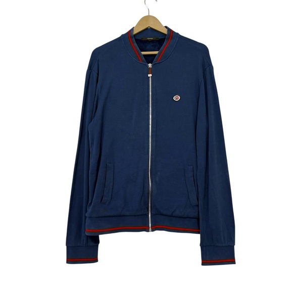 Gucci | Jackets & Coats | Vintage Gucci Mens Blue 8s Tracksuit Jacket ...